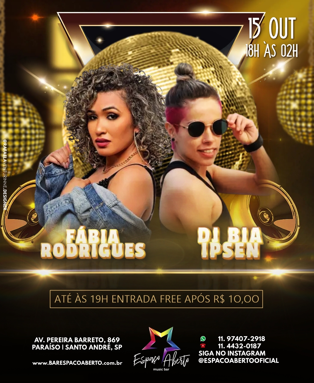 Fábia Rodriguês & Dj Bia Ipsen - Bar Espaco Aberto